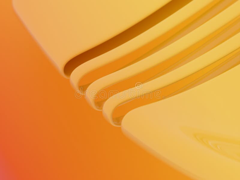 Curvy Smooth Shape in Yellow and Orange. Abstract Background Stock ...
