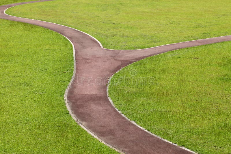 Curvy walk way stock image. Image of detail, green, lawn - 33736245