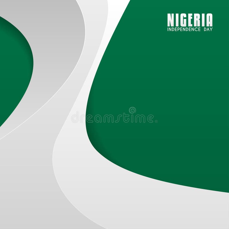 Curvy White Waves on a Green Background, Suitable for Nigerian ...