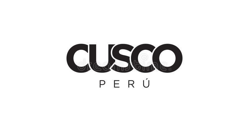 Cusco in the Peru Emblem. the Design Features a Geometric Style, Vector ...