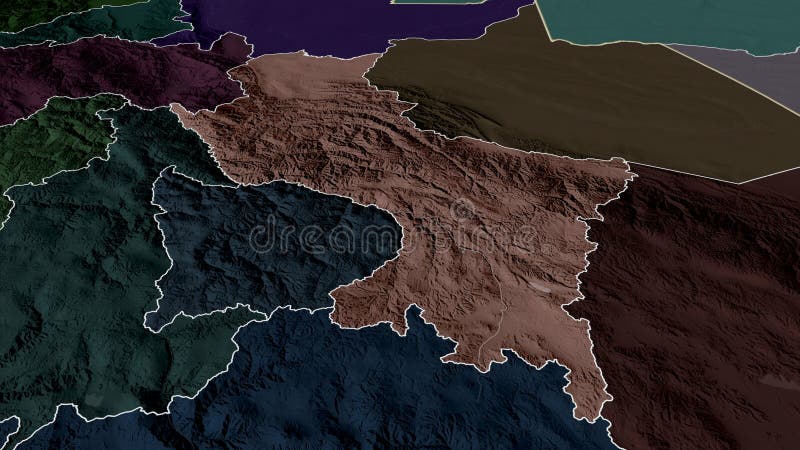 Cusco, Peru - Highlighted. Administrative Stock Illustration ...