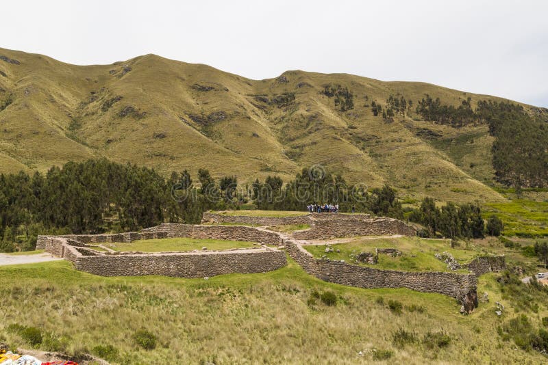 Cusco, Peru - January 20, 2019 Ruins of the Puca Pucara Fortress Stock ...