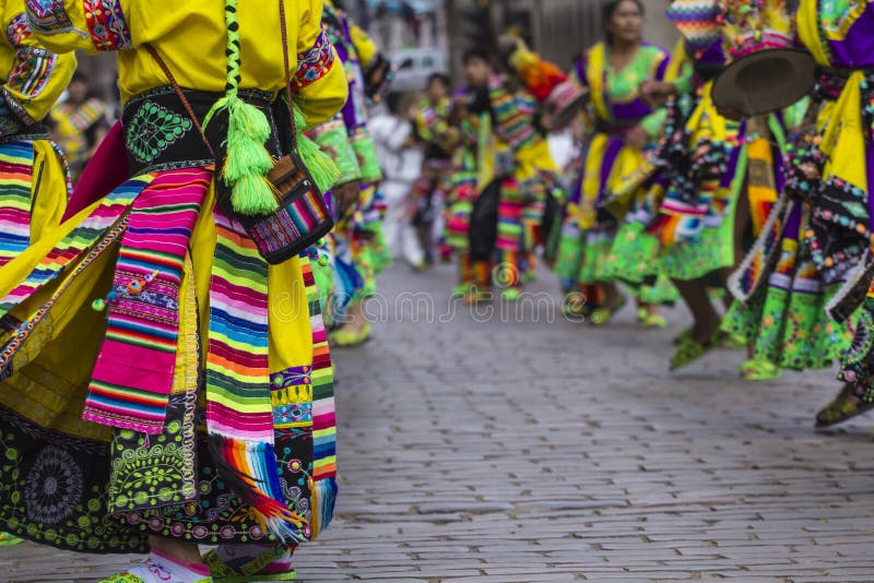 CUSCO - PERU - JUNE 06, 2016 : Peruvian Dancers at the Parade in ...
