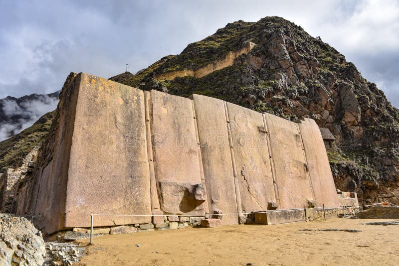 Wall of the Six Monoliths at the Ollantaytambo Archaeological Site in ...
