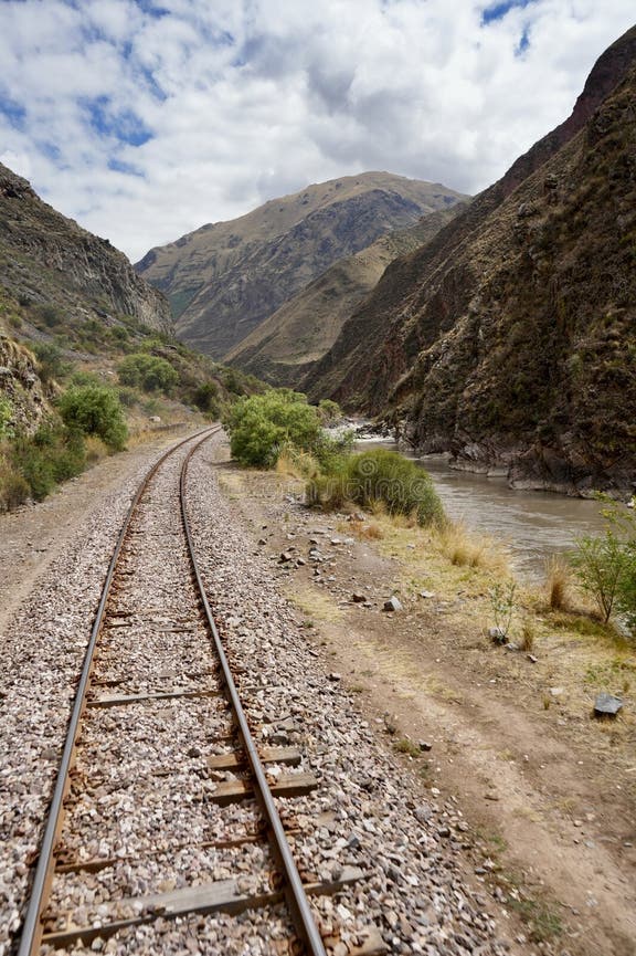 Train Tracks through the Andes from Cusco To Puno. Cusco, Peru, October ...