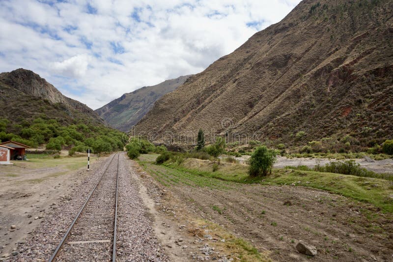Train Tracks through the Andes from Cusco To Puno. Cusco, Peru, October ...