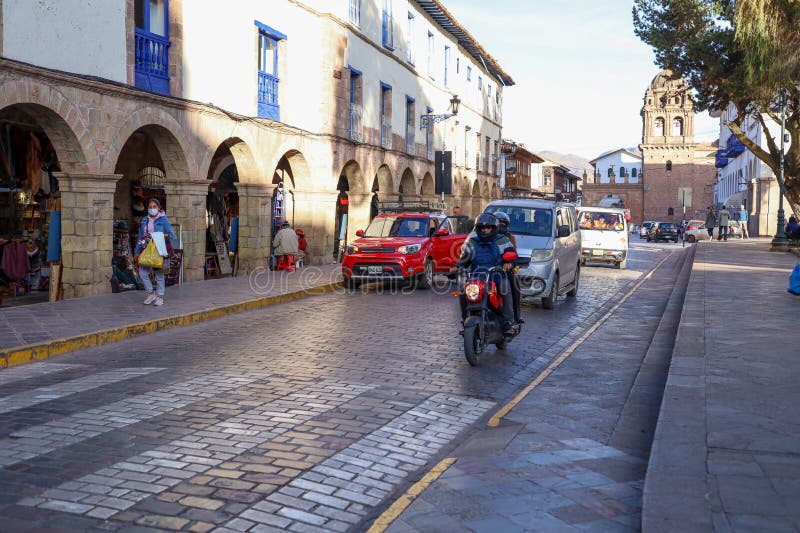 View of the Streets of Cusco. Peru Editorial Stock Image - Image of ...