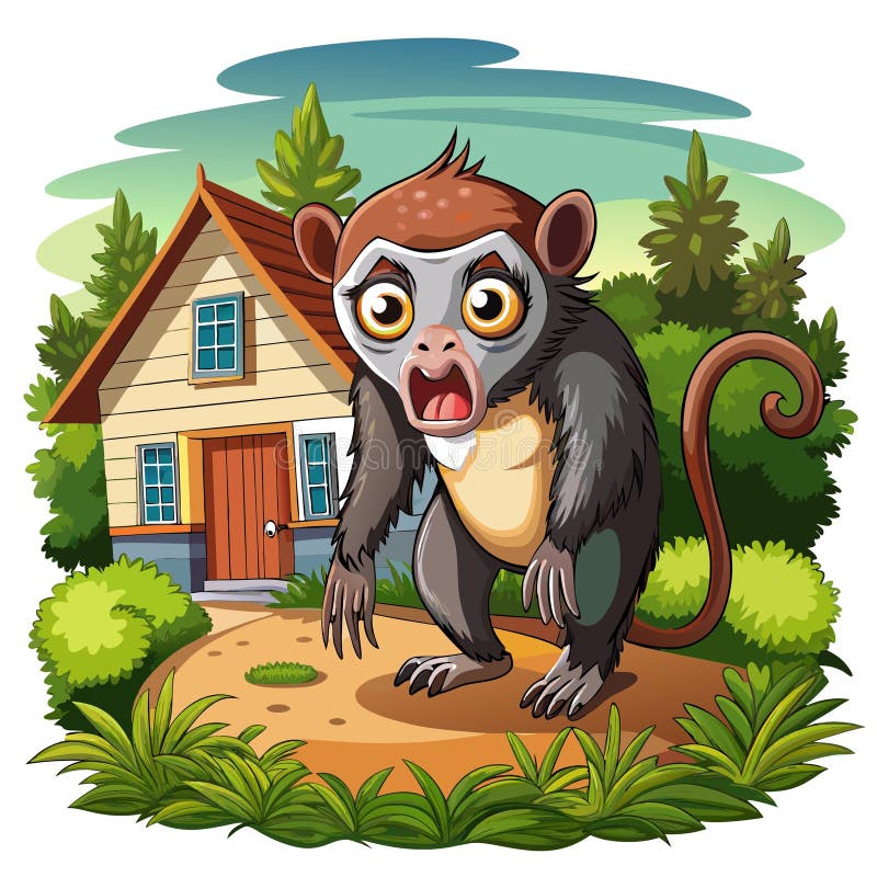 Cartoon Scared Monkey Stock Illustrations – 92 Cartoon Scared Monkey ...