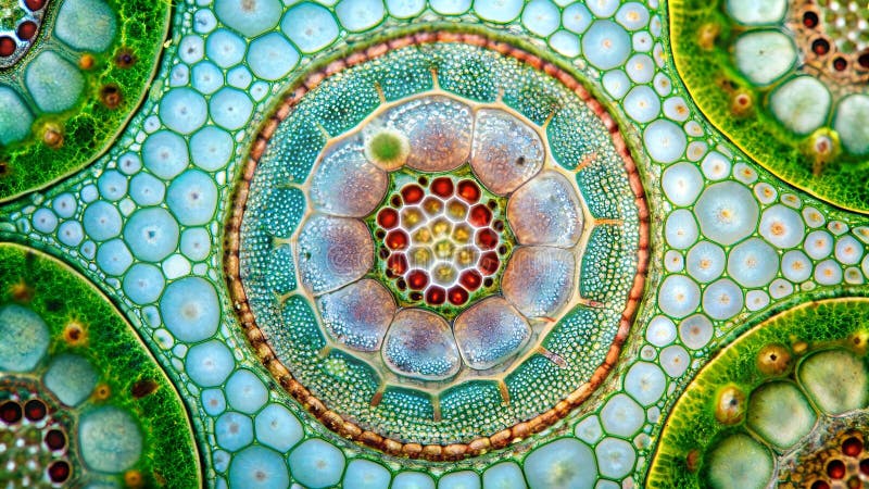 Cuscuta Stem and Median - Cross Section Cut Under the Microscope â ...