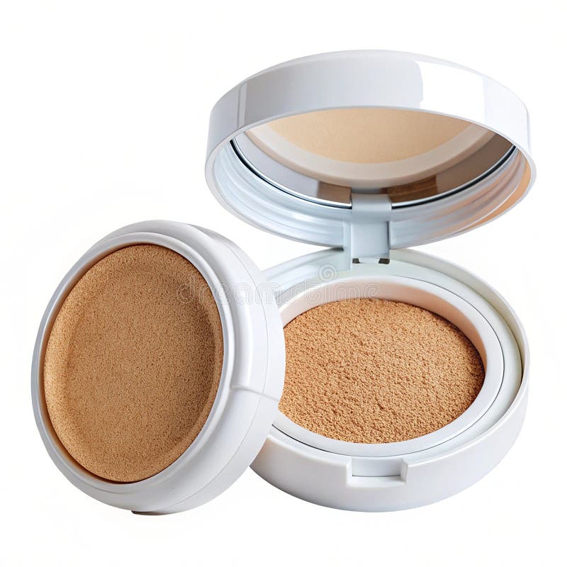 Compact Cushion Foundation on White Background Stock Illustration ...