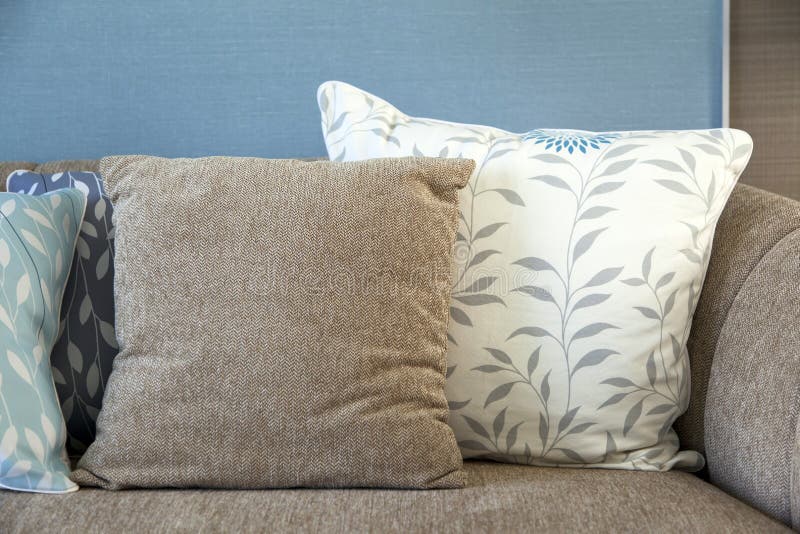 Cushion on sofa stock photo. Image of covering, pattern - 57430316