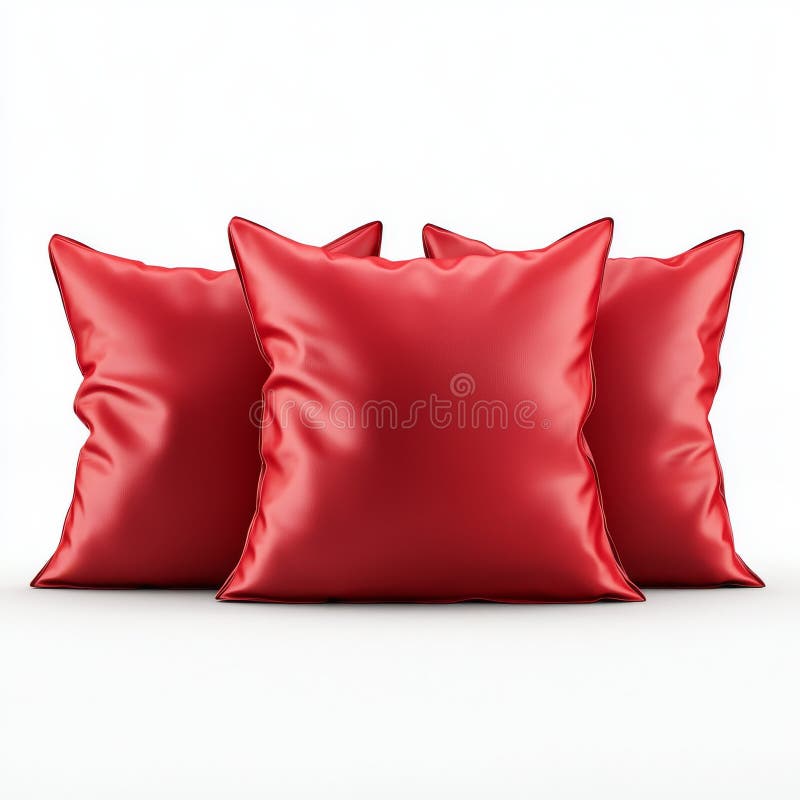 Cushions for Home Interior Set of Different Angles of Decorative Red ...