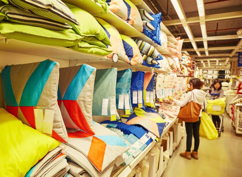 Cushion Cushions Supermarket Retail Store Shop Stock Image - Image of ...