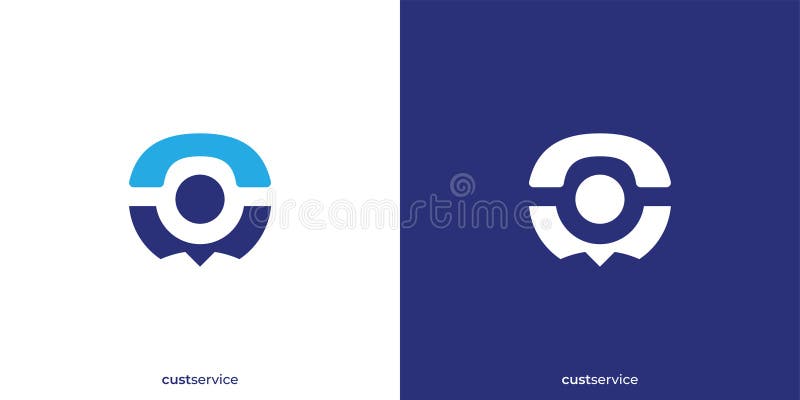 Customer Service Logo. Job People and Call with Minimalist Style Stock ...