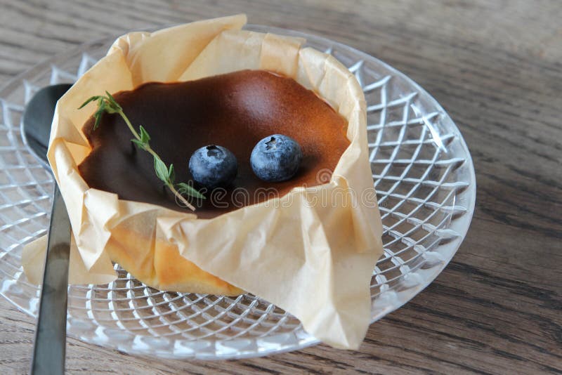 Custard cake in paper cup stock image. Image of glass - 213169941