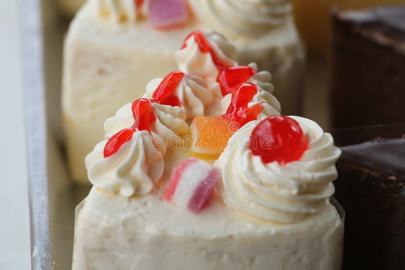 Custard cake white. stock photo. Image of creamy, gourmet - 41685040