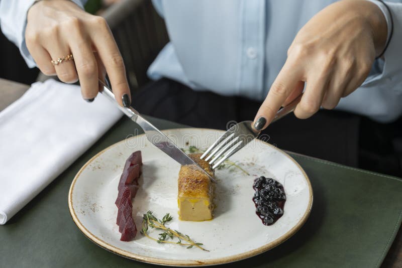Custard Pudding Caramelized Dessert Served in the Restaurant Stock ...