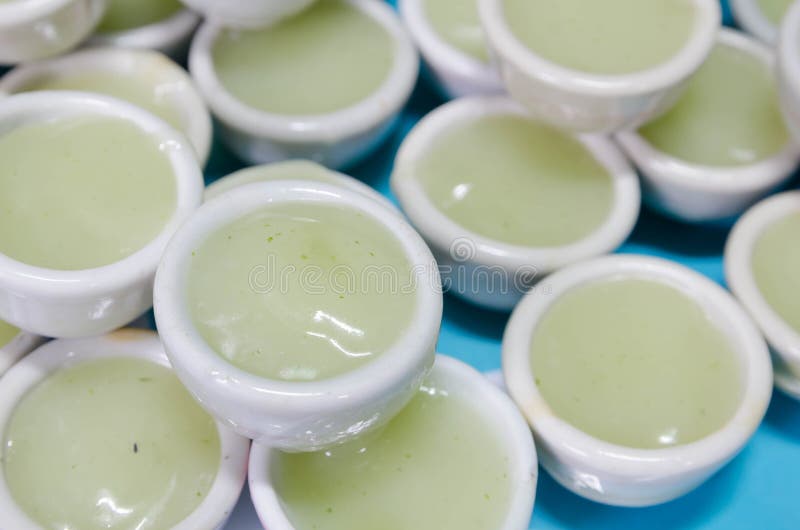 Custard in Small Porcelain Cup Stock Image - Image of porcelain, cream ...