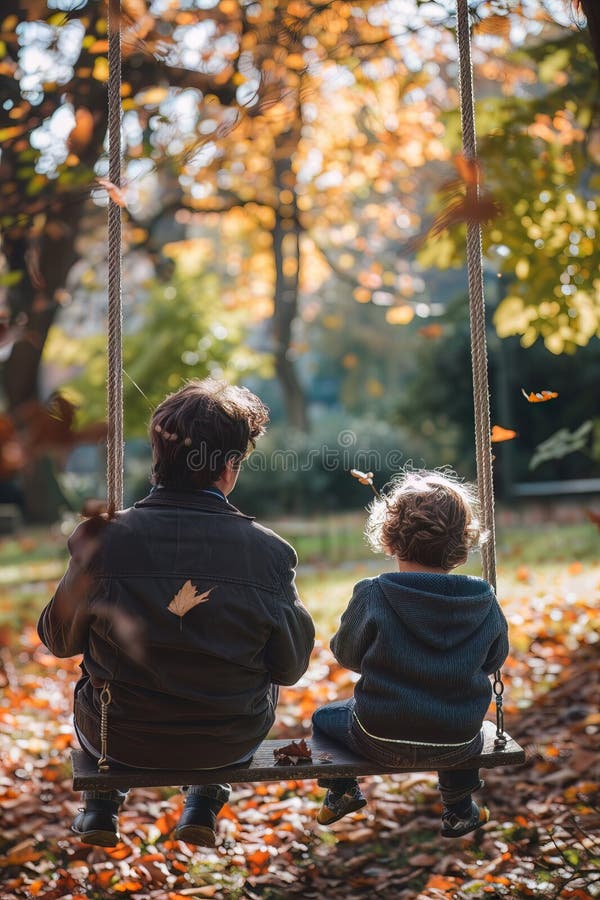 A Custody Exchange in a Public Park Showing the Bittersweet Reality of Shared Parenting ...