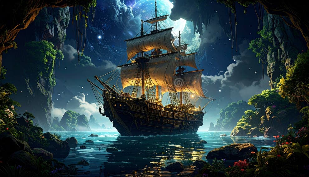 Drifting Beyond Time stock illustration. Illustration of celestial ...