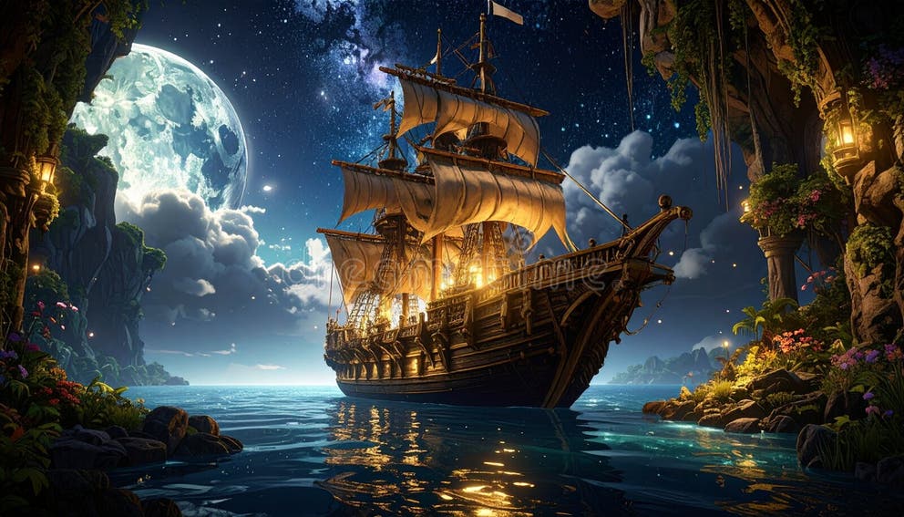 Drifting Beyond Time stock illustration. Illustration of journey ...