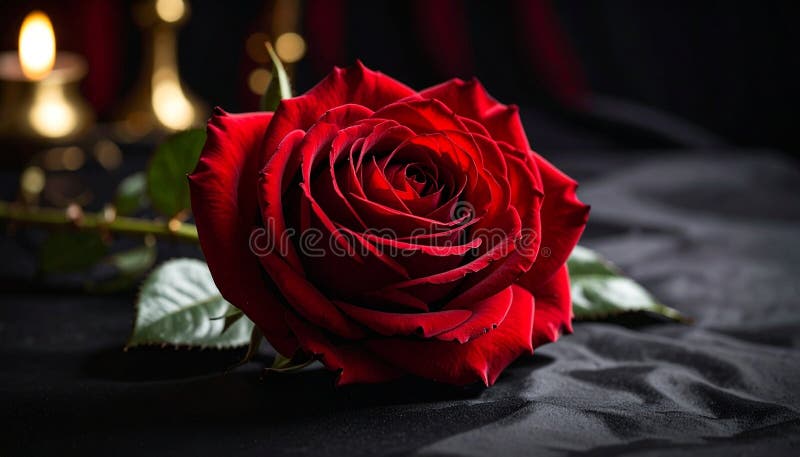 Strong Light Red Rose Shot stock photo. Image of realistic - 383971668