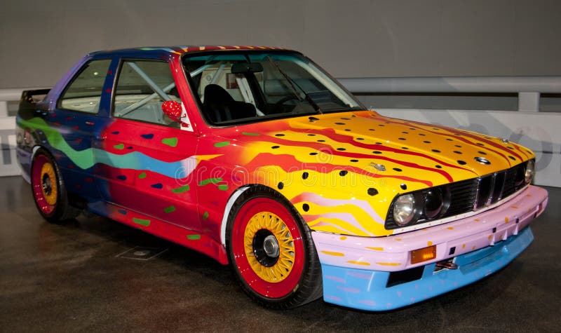 Custom art BMW editorial photography. Image of museum - 20478932