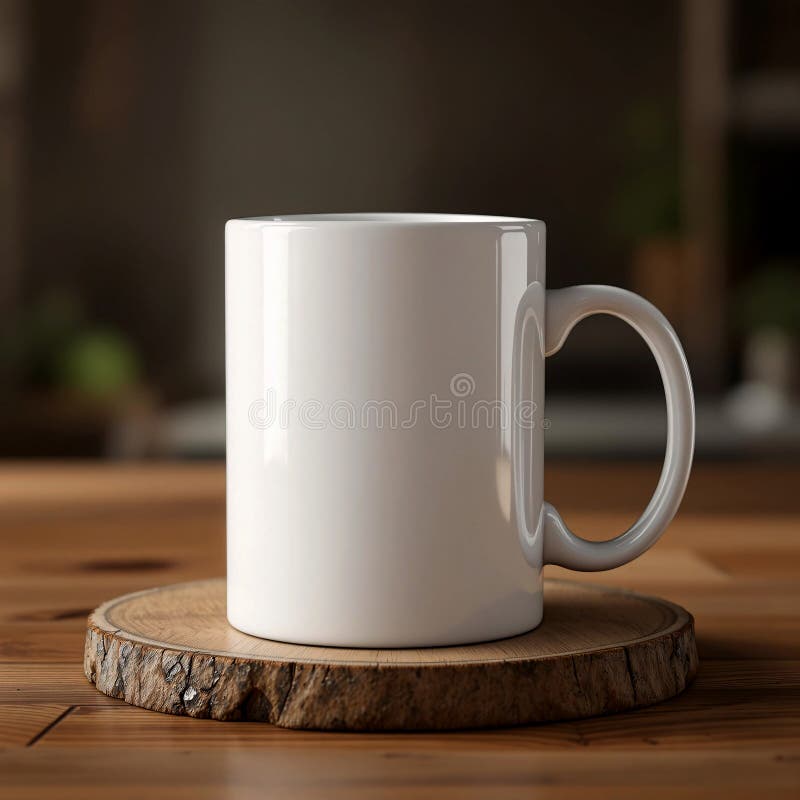 Custom Blank Mug Mockup Display for Your Designs Stock Illustration ...