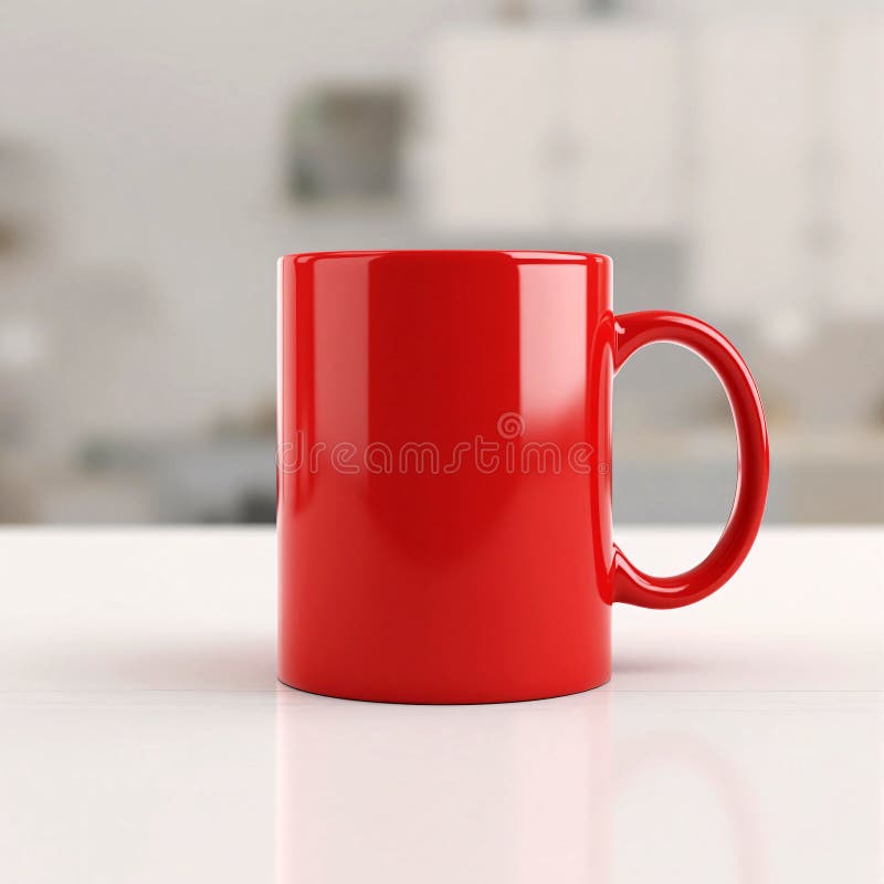 Custom Blank Mug Mockup Display for Your Designs Stock Illustration ...