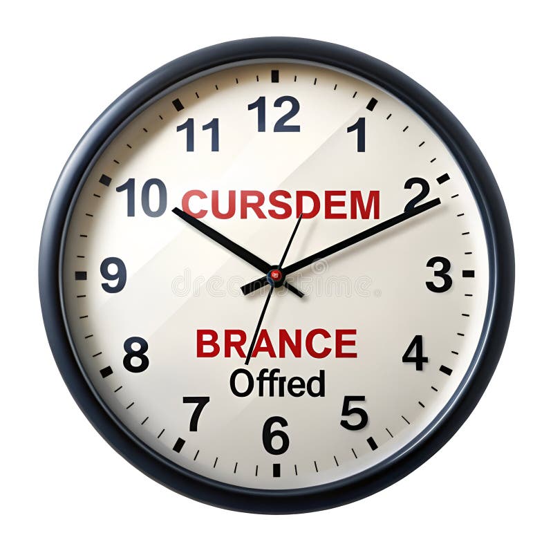 Sleek Custom Branded Office Wall Clock Stock Illustrations – 1 Sleek ...