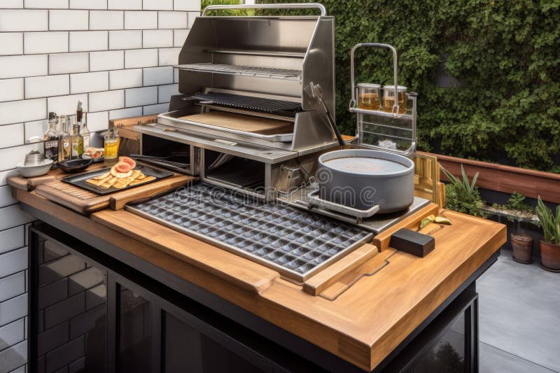 Custom-built Cooking Station with Grill, Waffle Iron, and Pancake ...