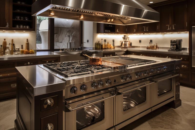 Custom-built Cooking Station, with Large Oven and Multiple Burners, for ...
