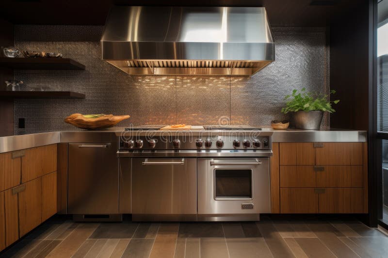 Custom-built Cooking Station with Sleek, Modern Design and Stainless ...