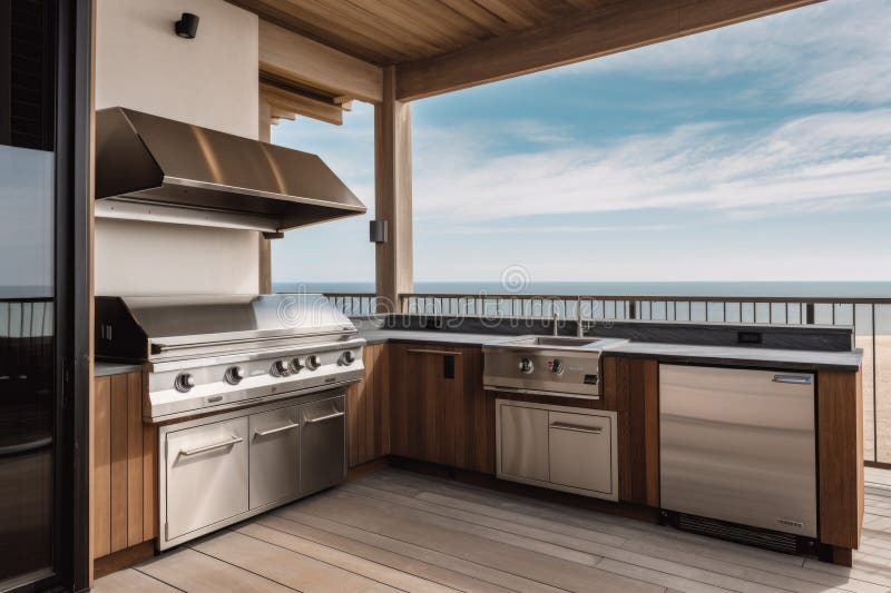 Custom-built Cooking Station with a View of the Ocean or Waterfront ...