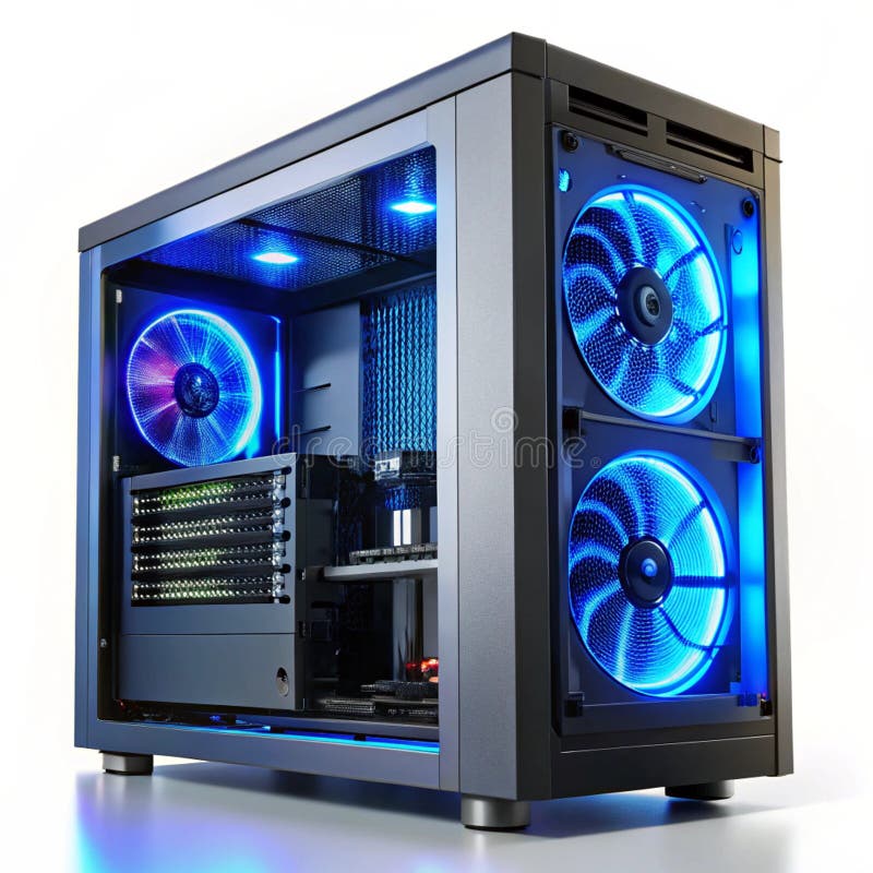 Custom-built Desktop PC Store Stock Illustration - Illustration of ...