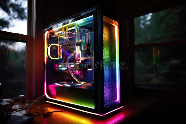 Custom Built Gaming Desktop Computer System with Colorful Lighting ...