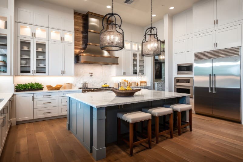 Custom-built Kitchen, with a Variety of Cooking Stations and Appliances ...