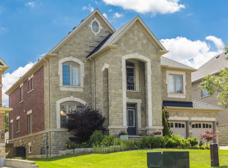 Custom Built Luxury House in the Suburbs of Toronto, Canada. Stock ...