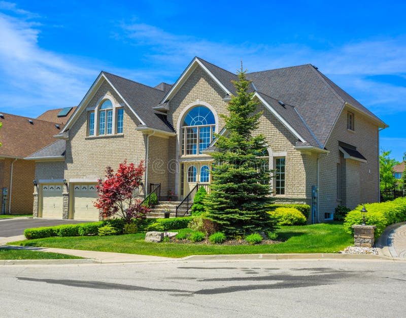Custom Built Luxury House in the Suburbs of Toronto, Canada. Stock ...