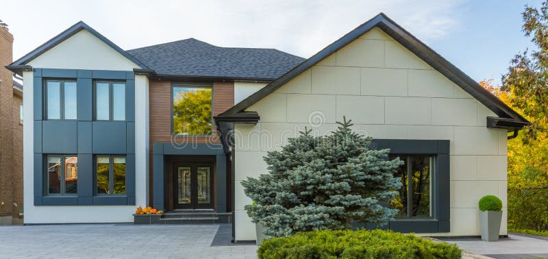 Custom Built Luxury House in Toronto Area Stock Photo - Image of large ...