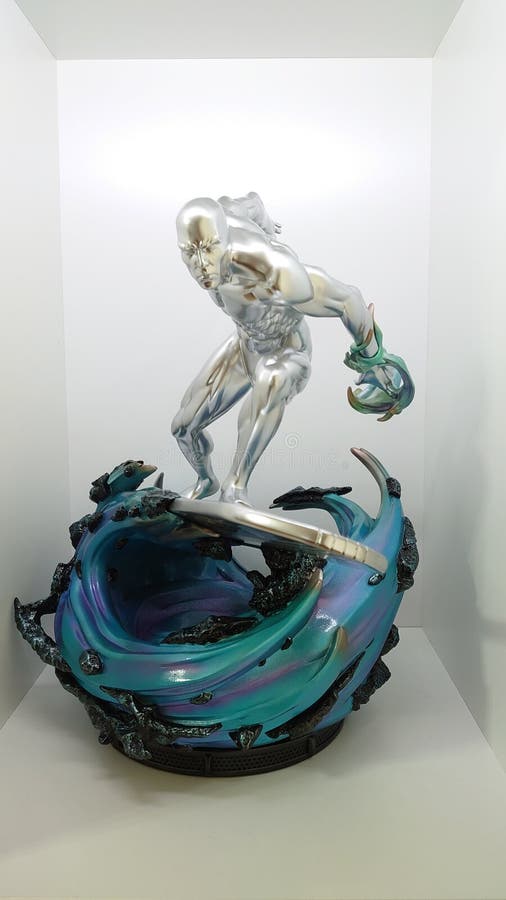 Custom Built 1/4 Silver Surfer Statue - X Men Super Hero Traveller of ...