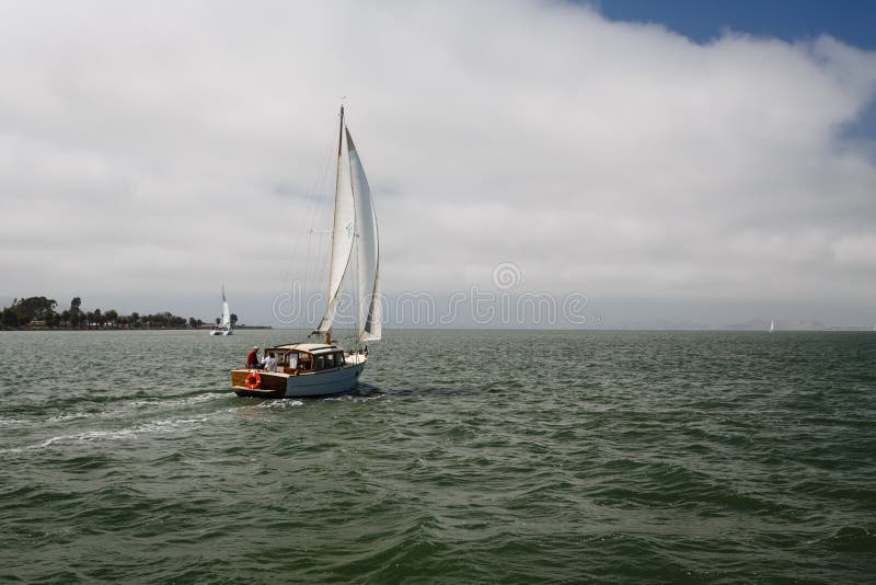 Custom Built Wooden Sailboat Set Sail the Bay Editorial Photo - Image ...