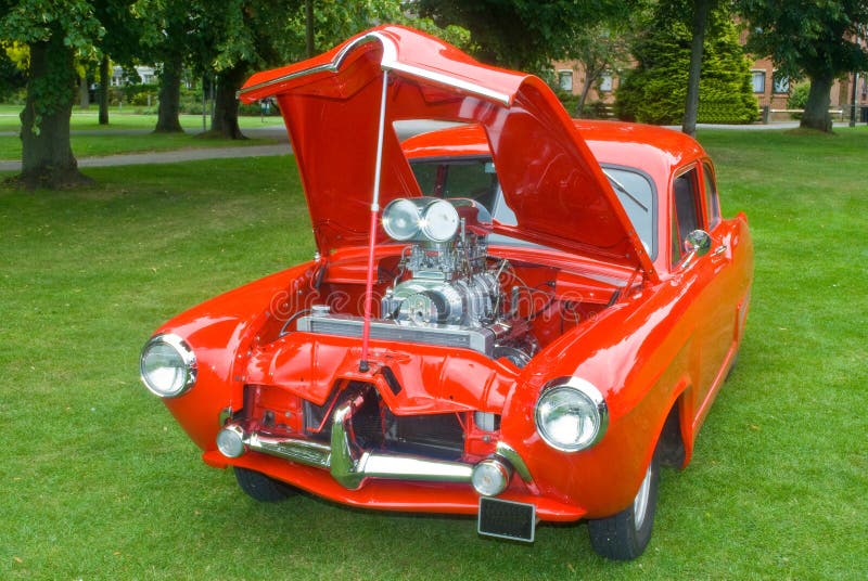 Custom car stock image. Image of headlight, fender, auto - 21056399