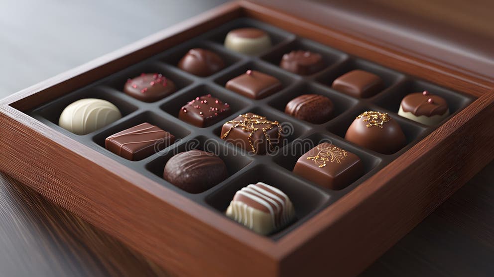 Custom Chocolate Gift Box with Personalized Message. Stock Illustration ...