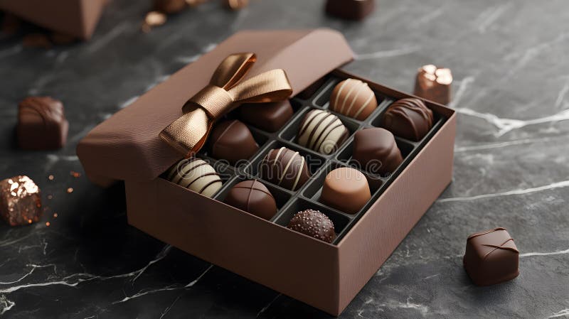 Custom Chocolate Gift Box with Personalized Message. Stock Illustration ...