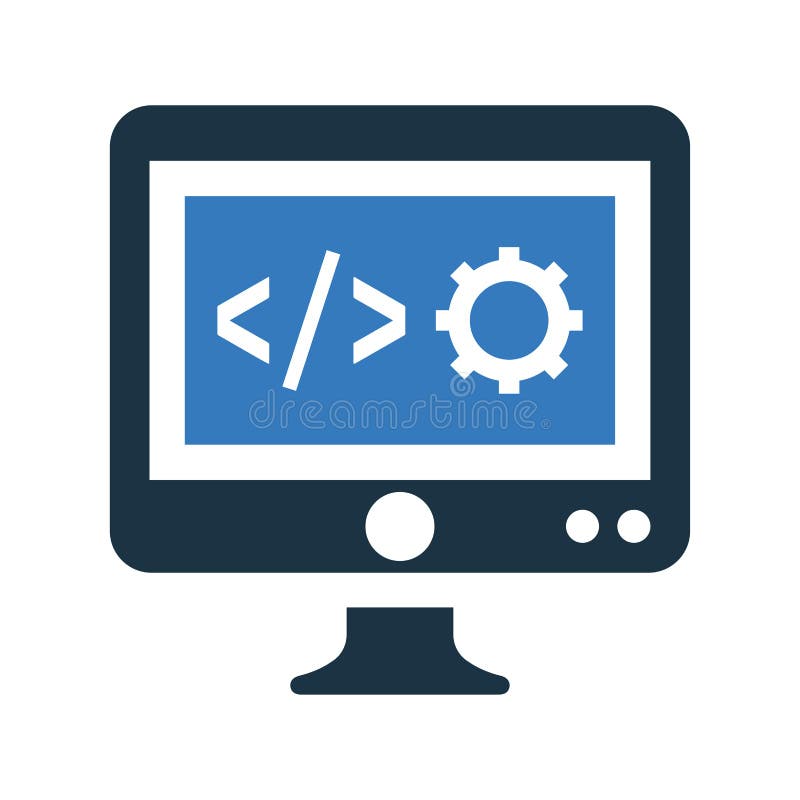 Coding, Programming, Html Icon. Simple Black Vector Graphics Stock Vector - Illustration of html ...