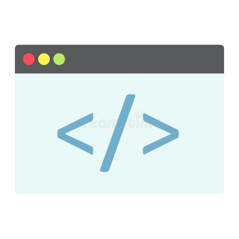 Custom Coding Symbol Programming Icon Vector Filled Flat Sign Solid Colorful Pictogram