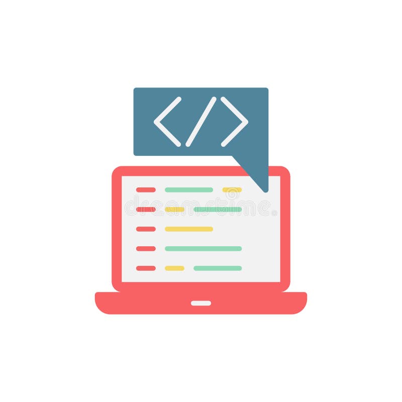 Custom Coding Symbol Programming Vector Icon Isolated on White ... Custom Coding Symbol Programming Vector Icon Isolated on White ...