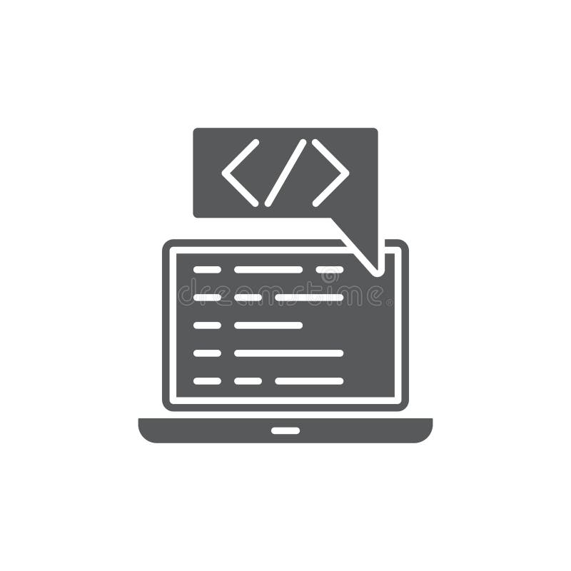 Custom Coding Symbol Programming Vector Icon Isolated on White ... Custom Coding Symbol Programming Vector Icon Isolated on White ...