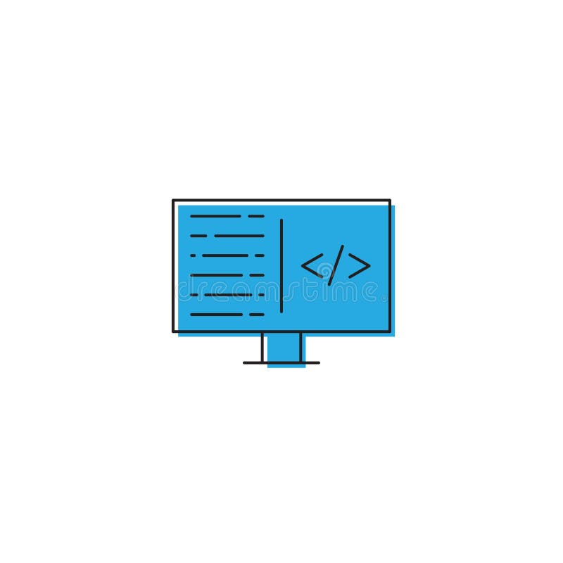 Custom Coding Symbol Programming Vector Icon Isolated On White Background Stock Vector 8304